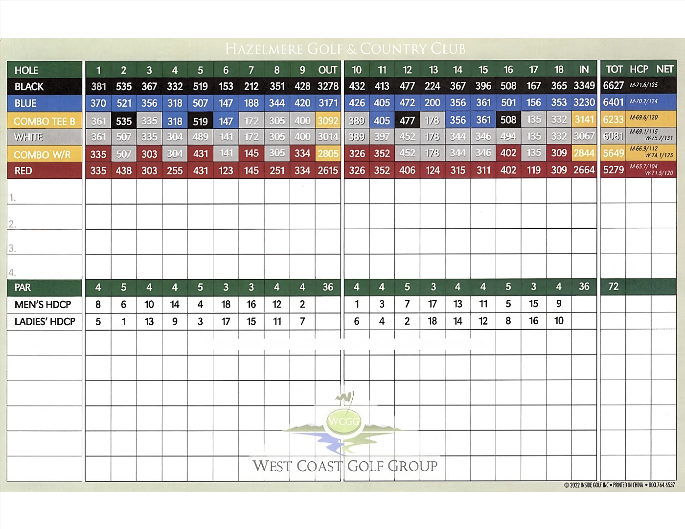 Course Info - Hazelmere Golf Course